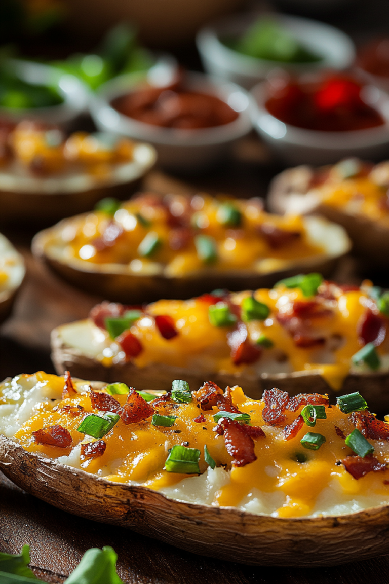 Loaded Potato Skins Recipe Easy - Valentina Recipes