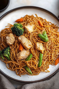 Chicken Chow Mein Recipe with Savory Sauce